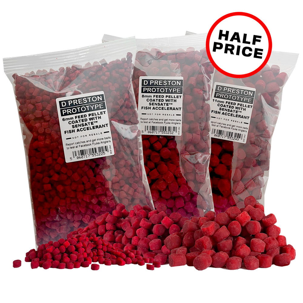 6mm, 8mm & 11mm Feed Pellet coated with Sensate™ Fish Accelerant ...